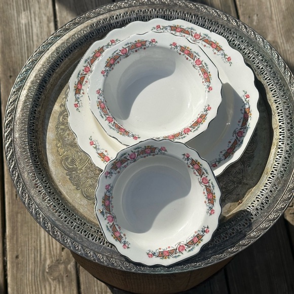 WS George | Dining | Vintage Flower Rim By Ws George Luncheon Plate 2 ...